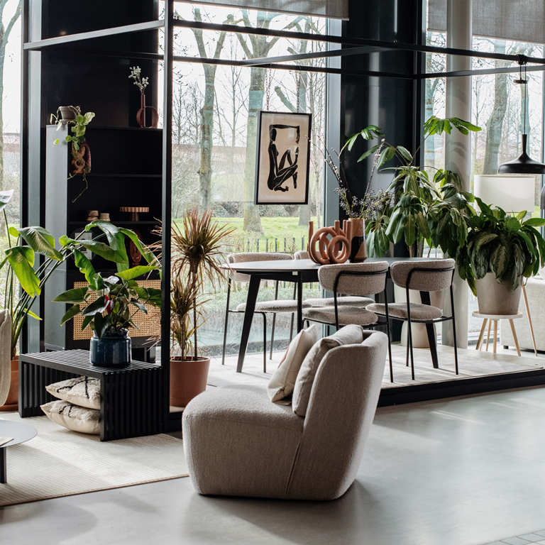 Milo Casa Tropea Modulaire Modulaire 3-zitsbank met Hocker - Zwart ...