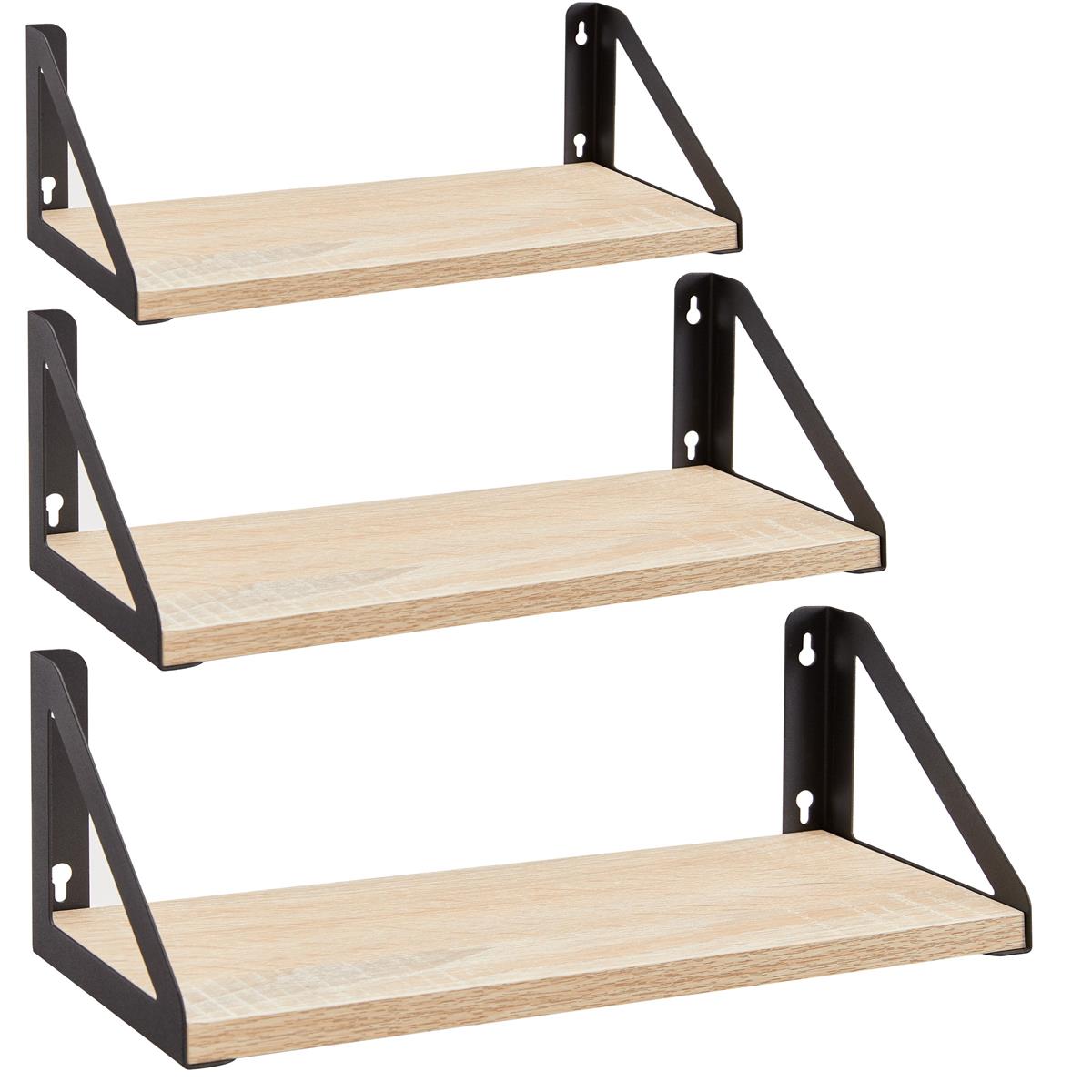 ACAZA Wandplank Lichte eik - 3 st. kopen? Shop bij fonQ!