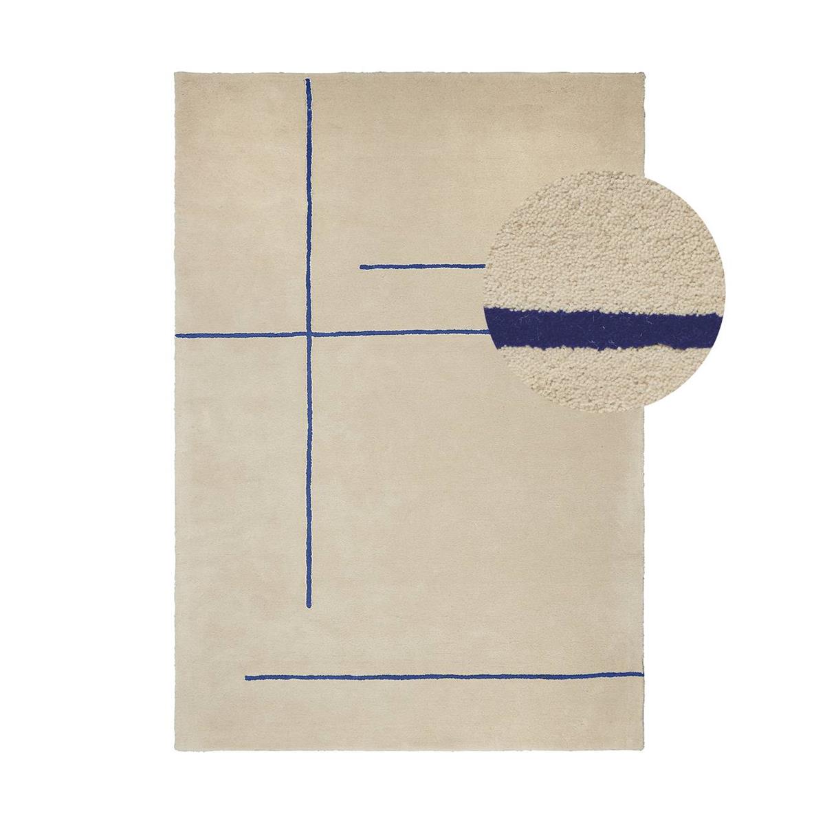 by fonQ Line Vloerkleed 170 x 240 cm - Blauw kopen? Shop bij fonQ!