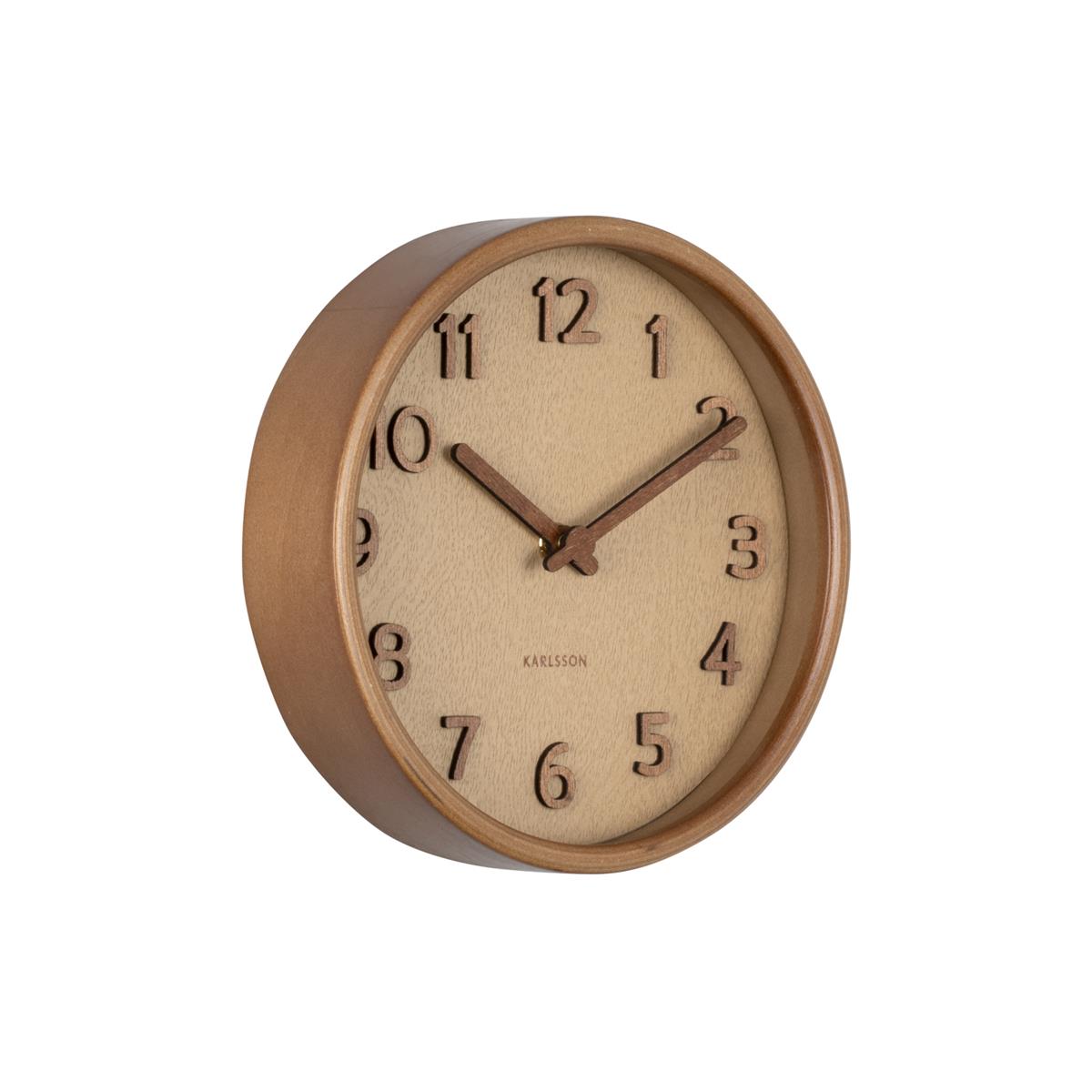 Karlsson - Wall clock Pure wood grain small sand brown kopen? Shop bij ...