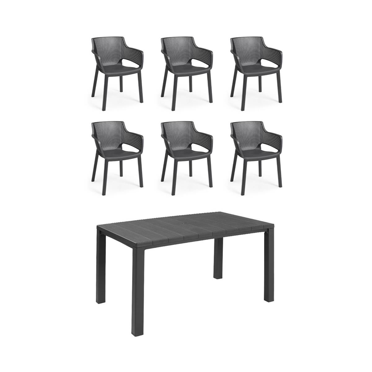 sweeek - Tuintafel + Set van 6 stoelen kopen? Shop bij fonQ!