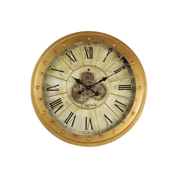 Homestylingshop Grote Wandklok XL - Klok goud - Tandwiel klok 80 cm ...