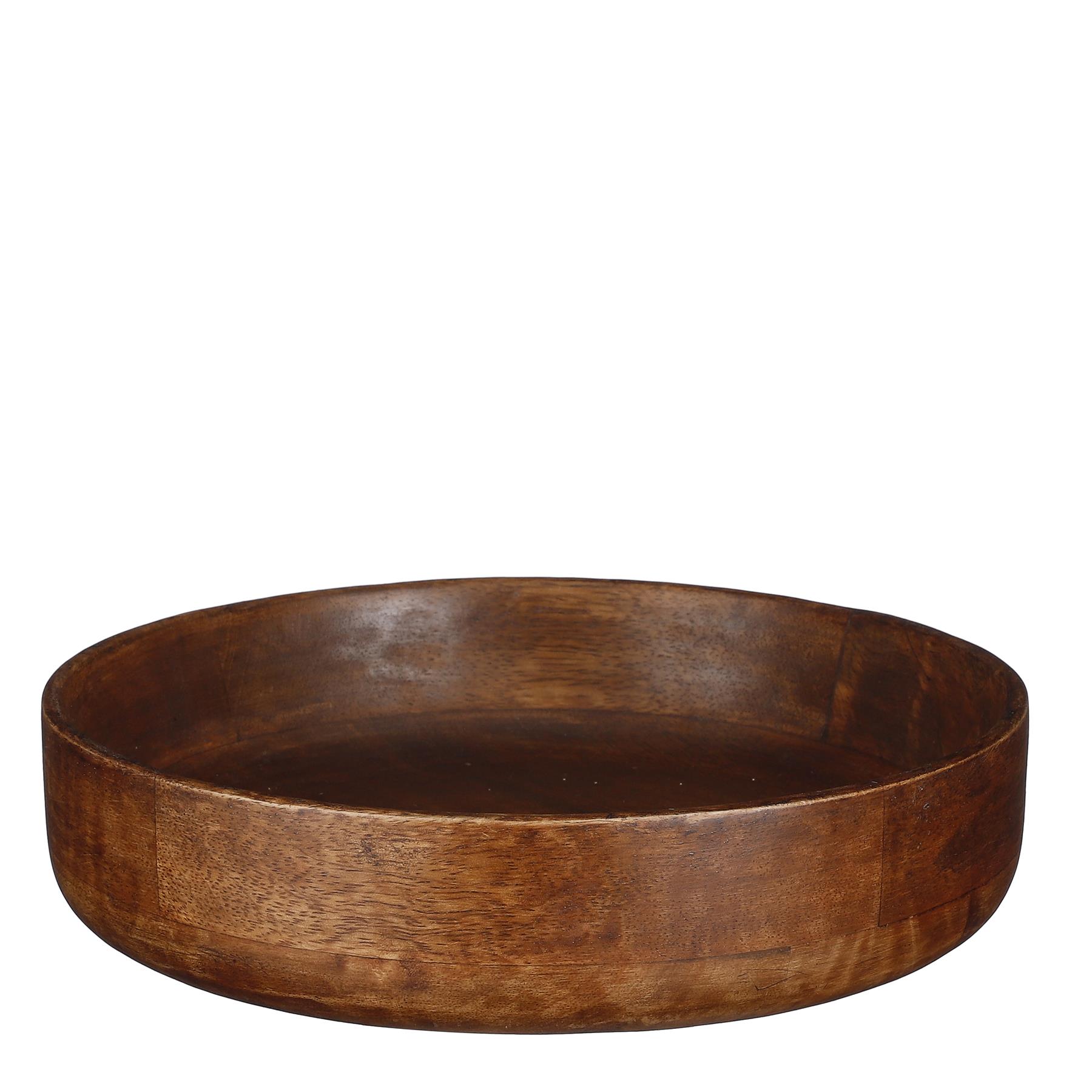 Mica Decorations Tomar Schaal - H6 x Ø26 cm - Mangohout - Donkerbruin kopen? Shop bij fonQ!