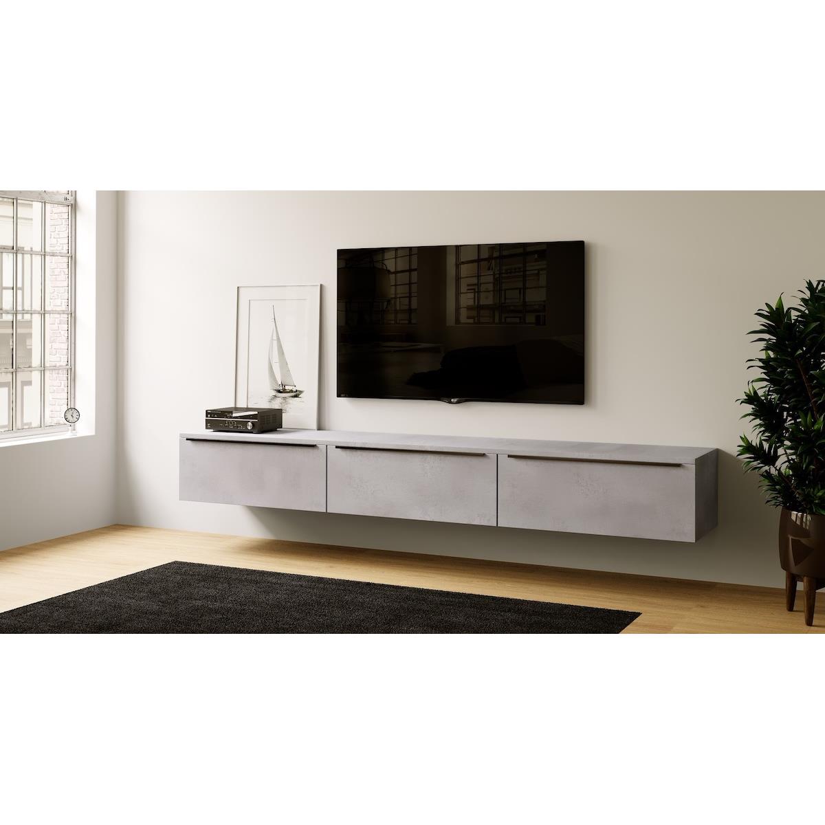 Artego Design Delta Betongrijs 273 cm TV Wandmeubel kopen? Shop bij fonQ!
