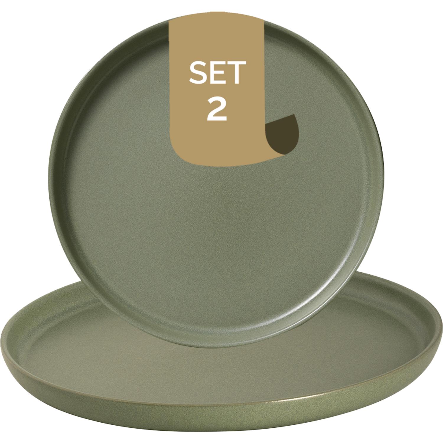 Palmer Bord Sandy Loam 28 cm Groen Stoneware 2 stuk(s) kopen? Shop bij ...