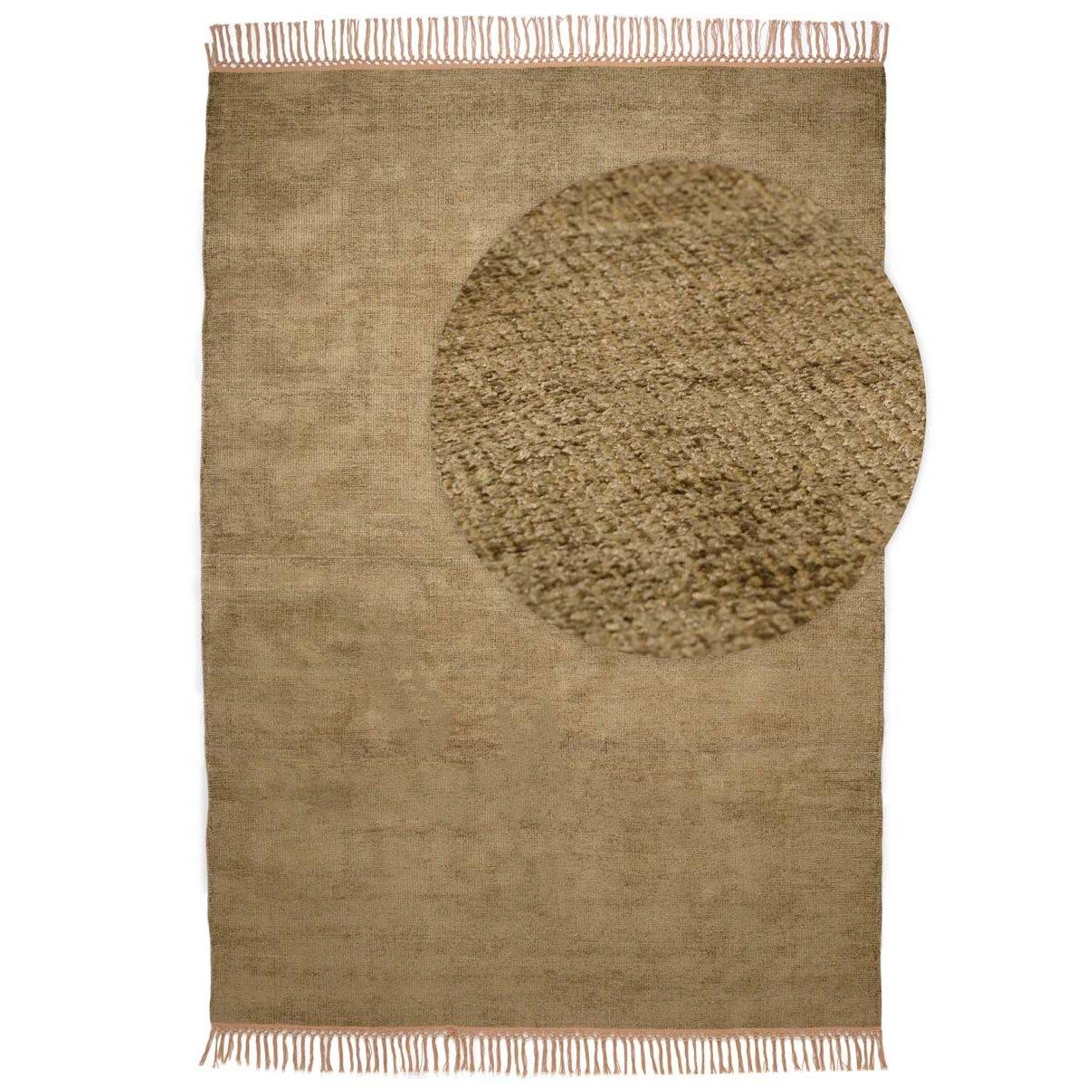 Tapeso Viscose vloerkleed - Gem olijfgroen - 70x140 cm kopen? Shop bij ...