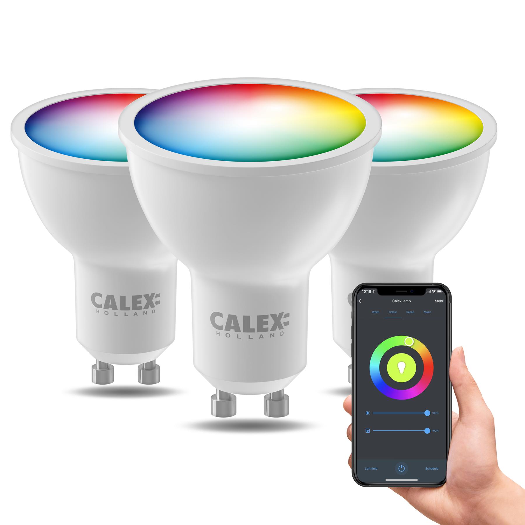 Calex Slimme LED Lamp - 3 stuks - GU10 - RGB en Warm Wit - 4.9W kopen ...
