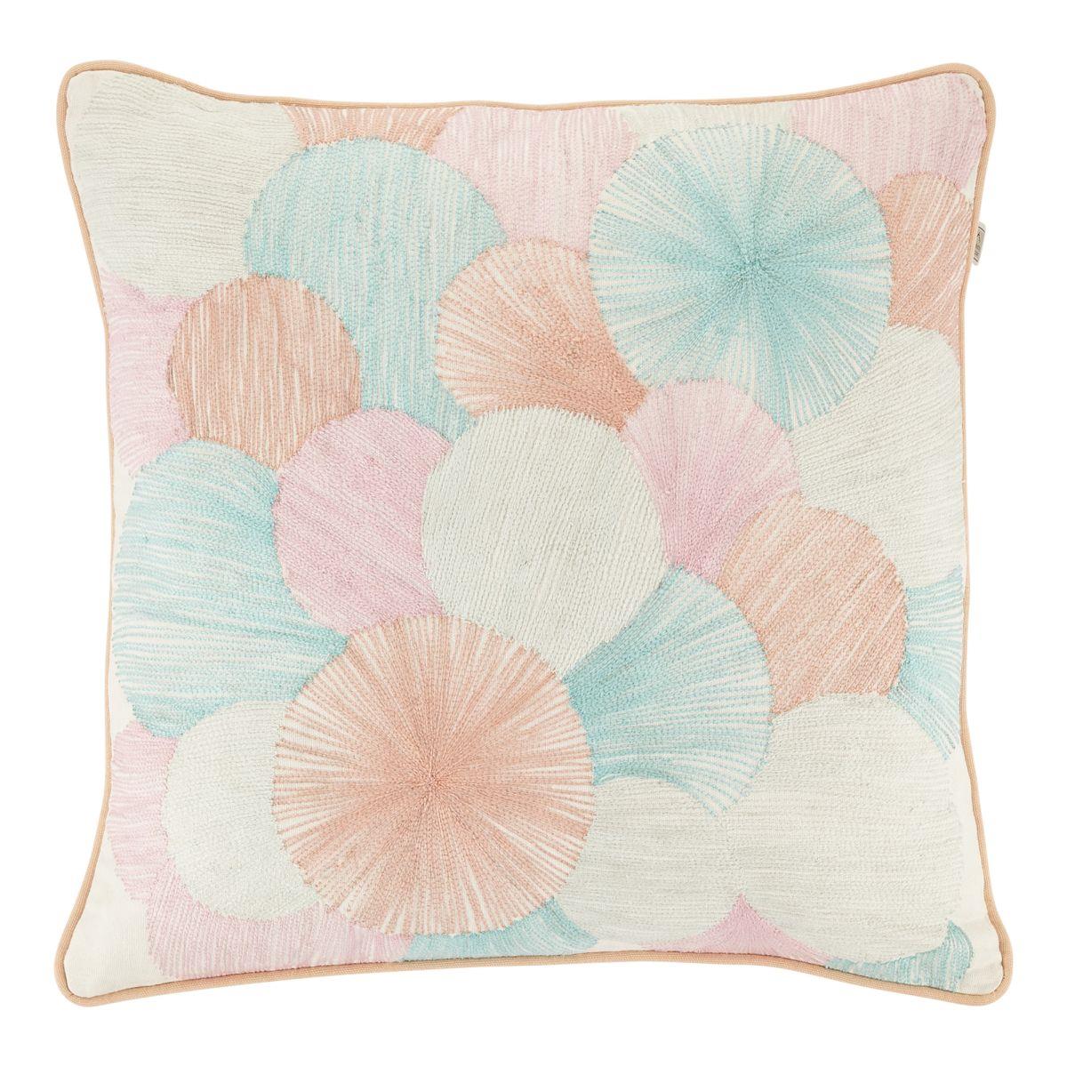 Dutch Decor - SONAM - Kussenhoes 45x45 cm - geborduurd patroon - roze ...