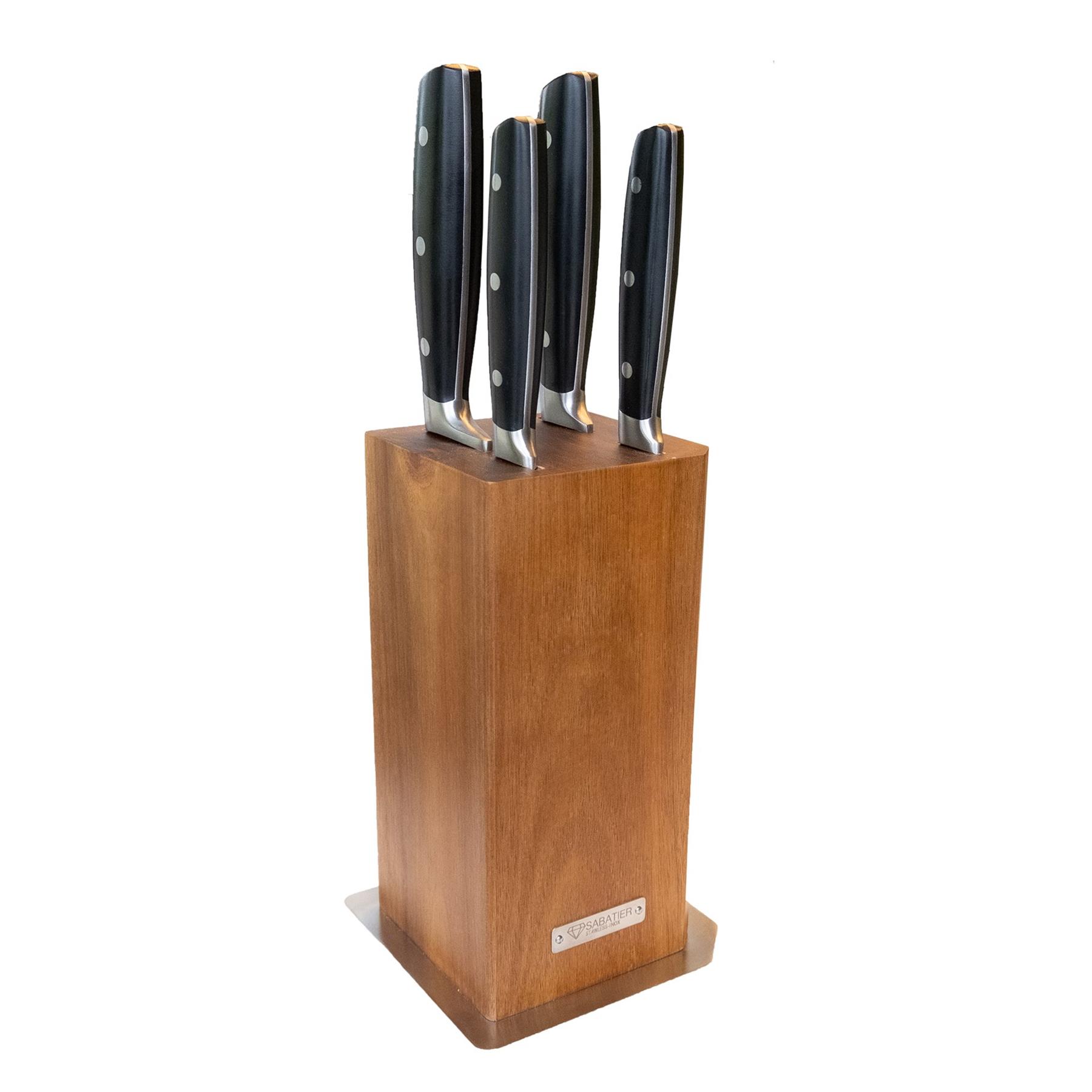 Diamant Sabatier Messenblok Alsace - Acacia Hout - 4-delig - RVS|POM ...
