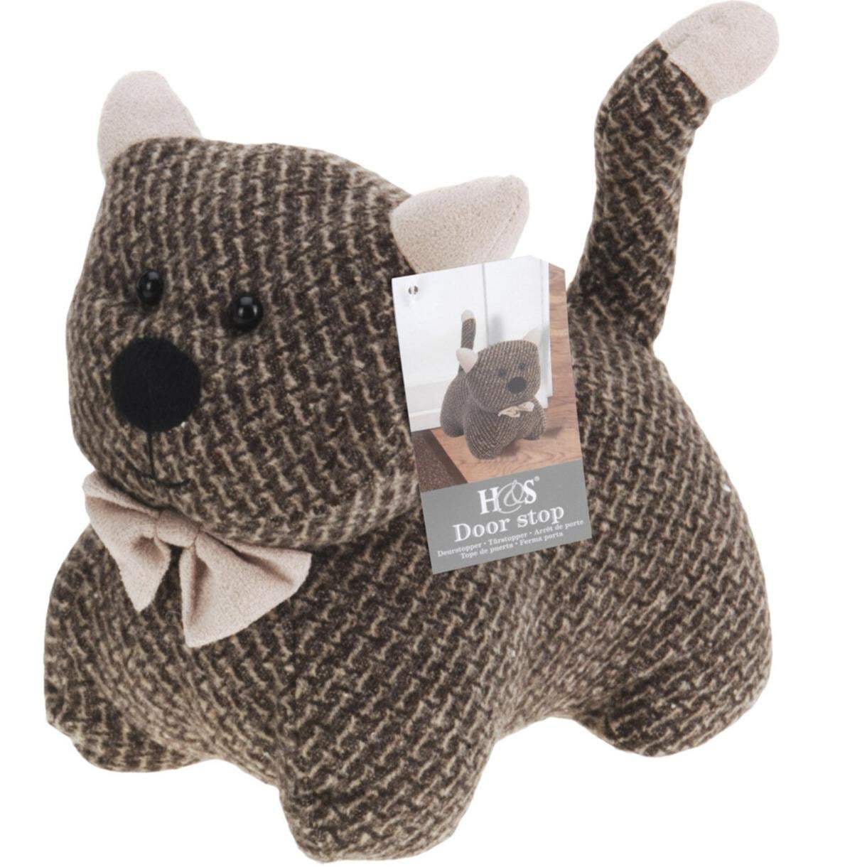 H&S Collection Deurstopper 1 kilo - kat|poes - grijs - 17 x 14 kopen? Shop bij fonQ!