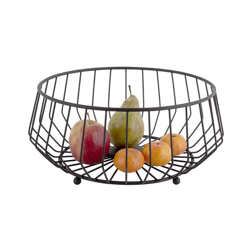 present time - Fruitmand Linea Kink - Zwart - 30x14,5cm kopen? Shop bij fonQ!