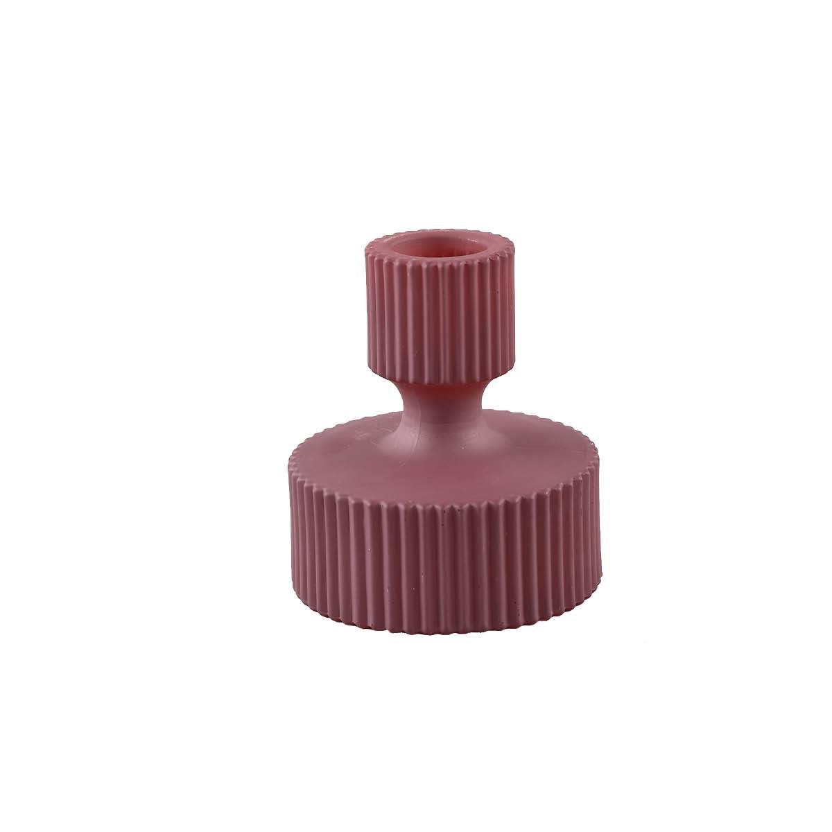 PTMD Gynna Ronde Kandelaar - H9 x Ø8 cm - Glas - Donkerpaars kopen ...