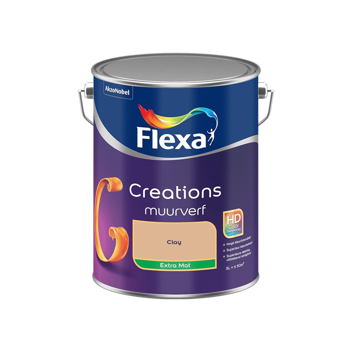 FLEXA-CREATIONS MUURVERF EXTRA MAT-BINTI CLAY-5L kopen? Shop bij fonQ!