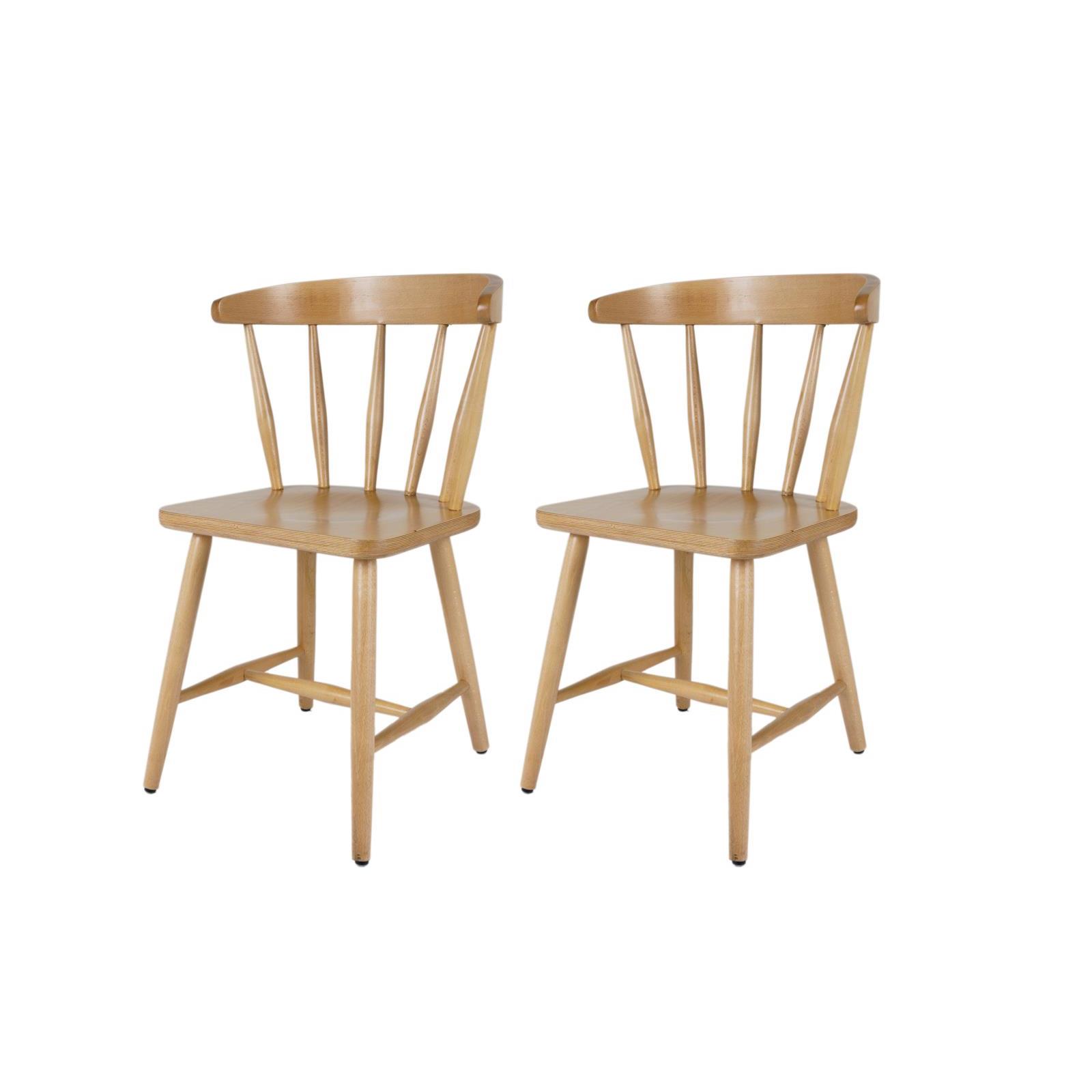 Houten spijlenstoel Maximus blank gelakt kopen? Shop bij fonQ!