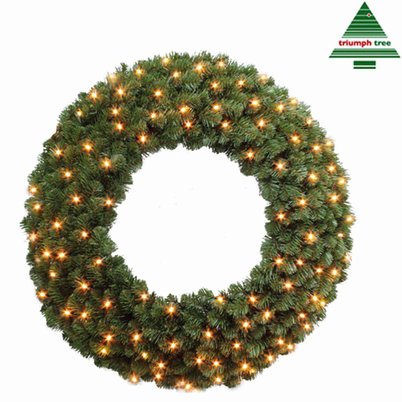 Triumph Tree Diamond Kerstkrans met LED Verlichting - Ø45 cm - Groen kopen? Shop bij fonQ!