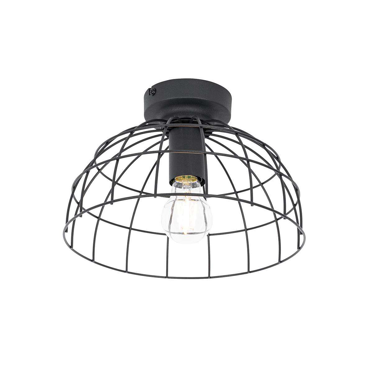 QAZQA Industriële plafondlamp zwart 28 cm - Hanze kopen? Shop bij fonQ!