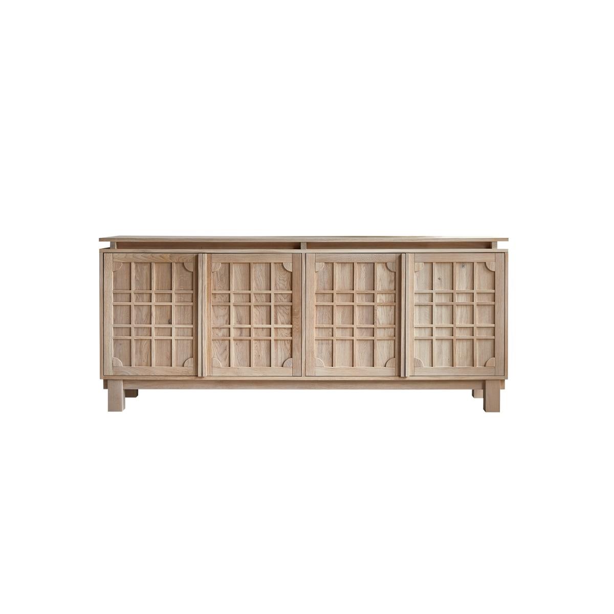 Tikamoon - Bodi - Massief eikenhouten buffet 220 cm kopen? Shop bij fonQ!