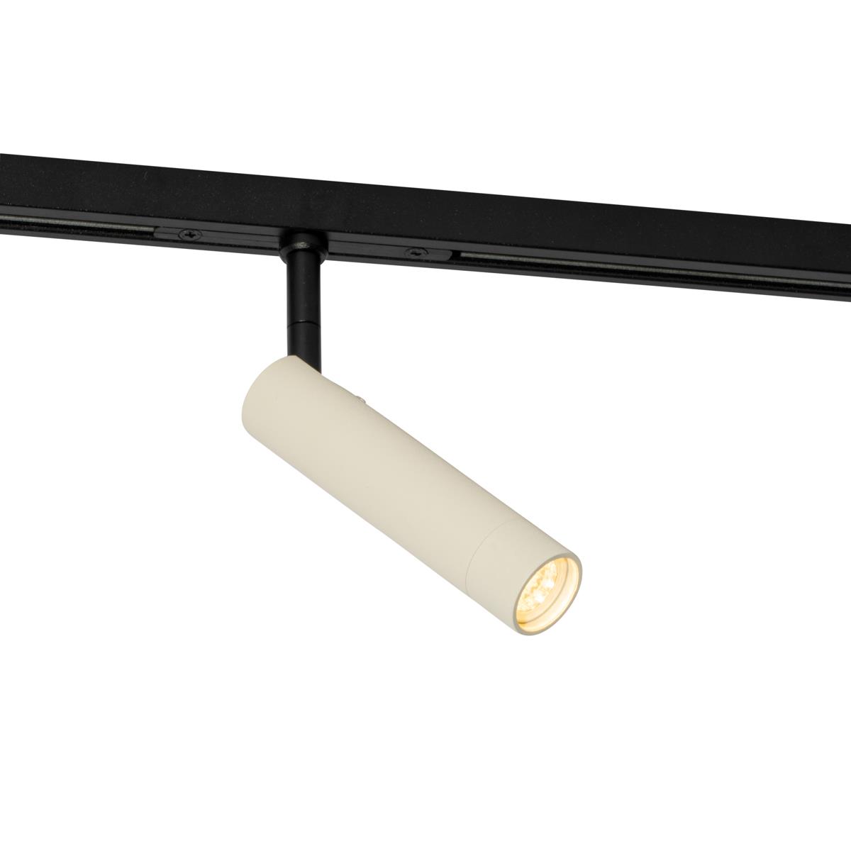 QAZQA Moderne spot beige met zwart voor railsysteem 1-fase - Slimline ...