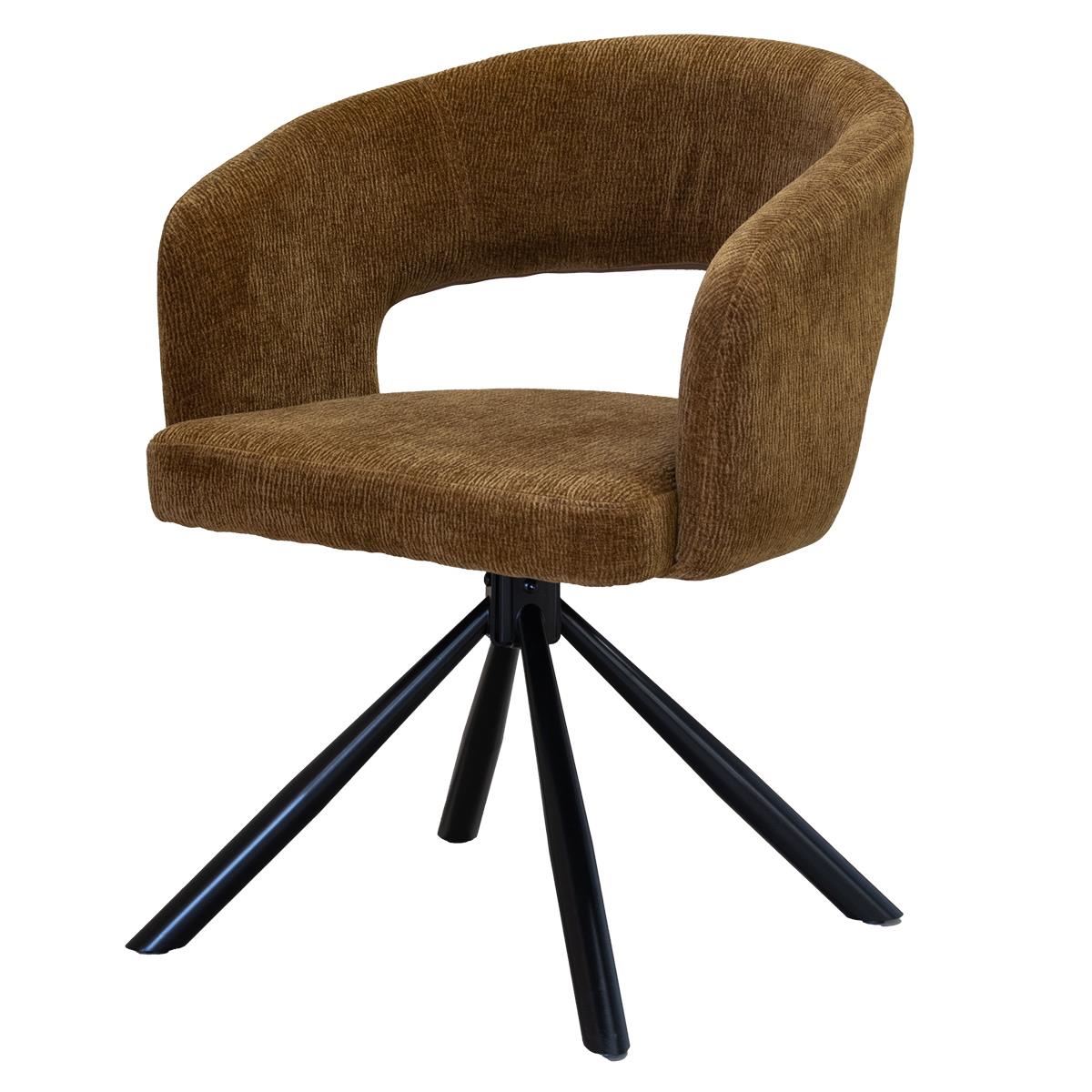 DÉJA Living - Eetkamerstoel Oker Draaibaar - Stof - Elle - Set van 2 ...