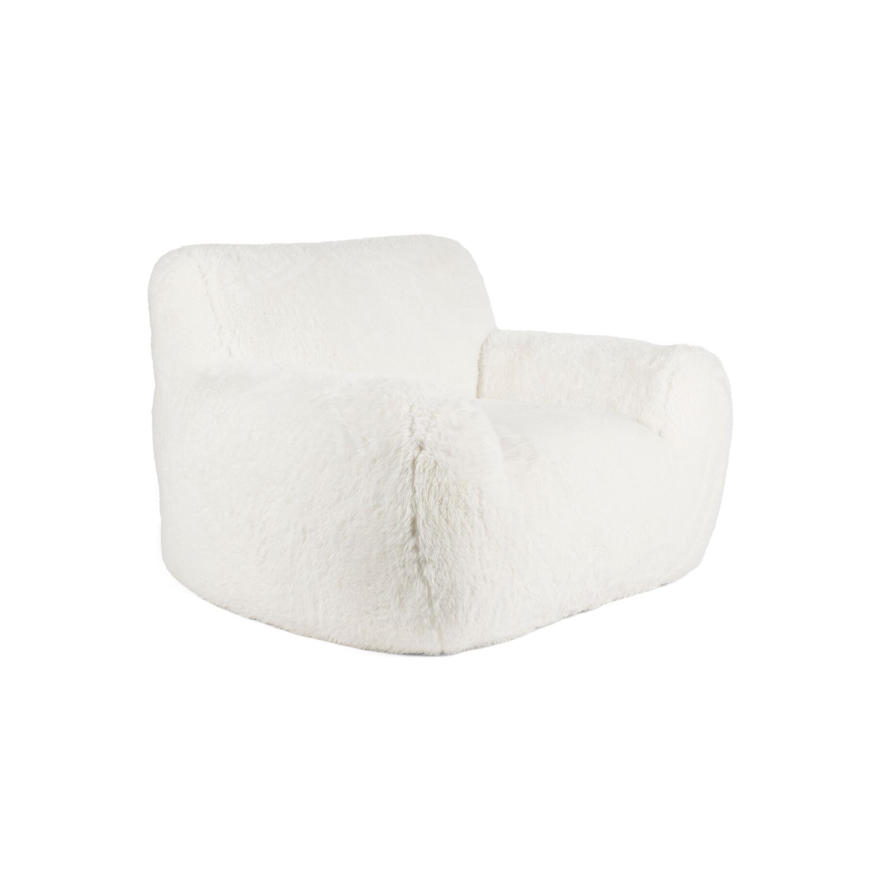 Bold Monkey Cuddle the Yeti Fauteuil| Loungestoel Pluche Wit kopen ...