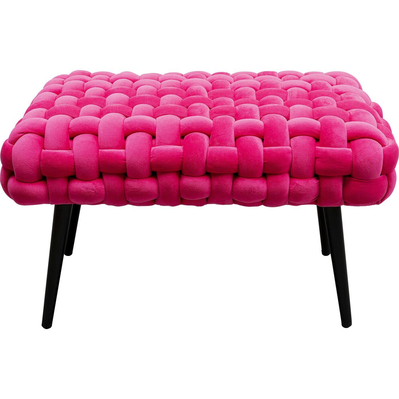 Kare Design Weave bank - roze - fluweel kopen? Shop bij fonQ!