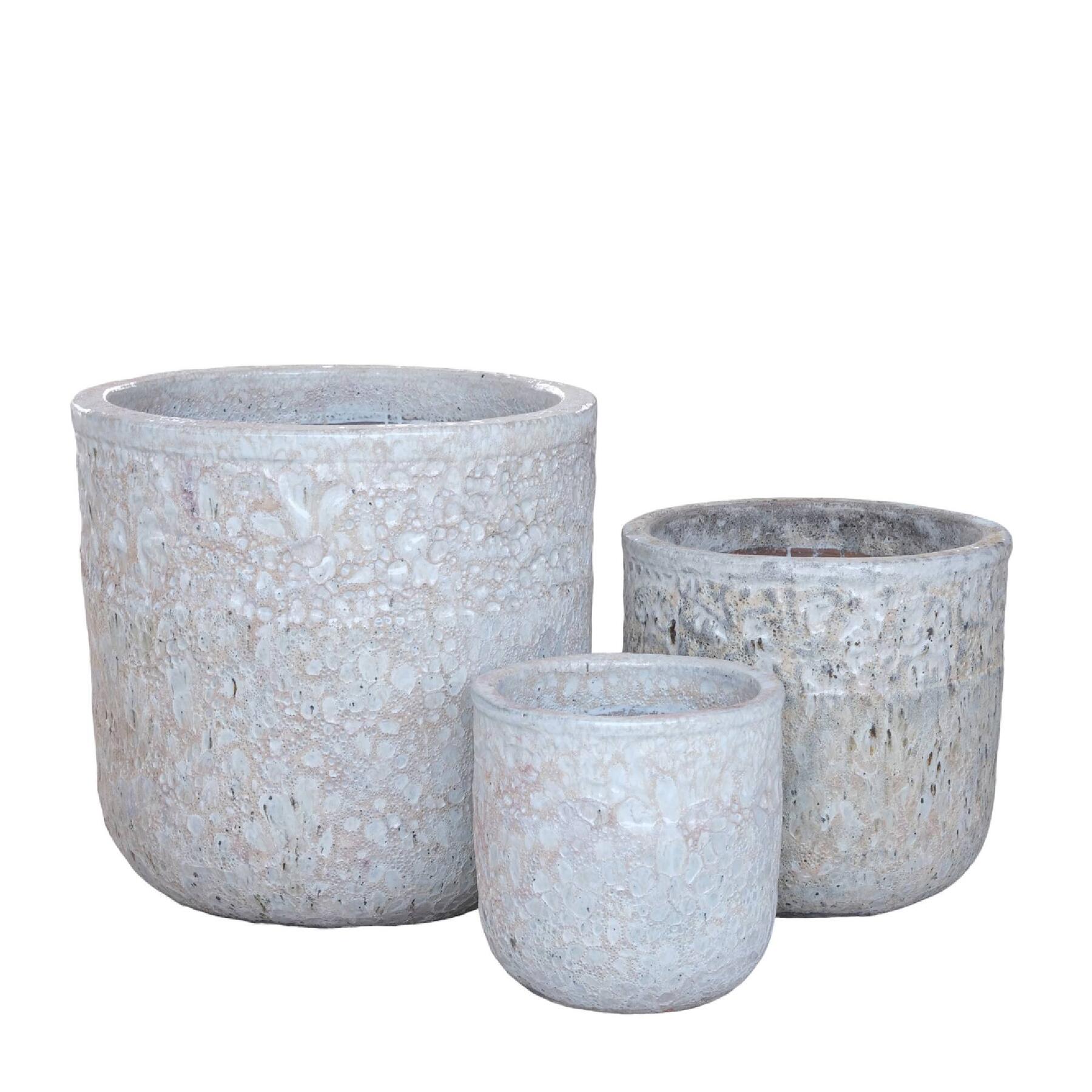 PTMD Matija White Round Ceramic Pot Rough Finish SV3 kopen? Shop bij fonQ!