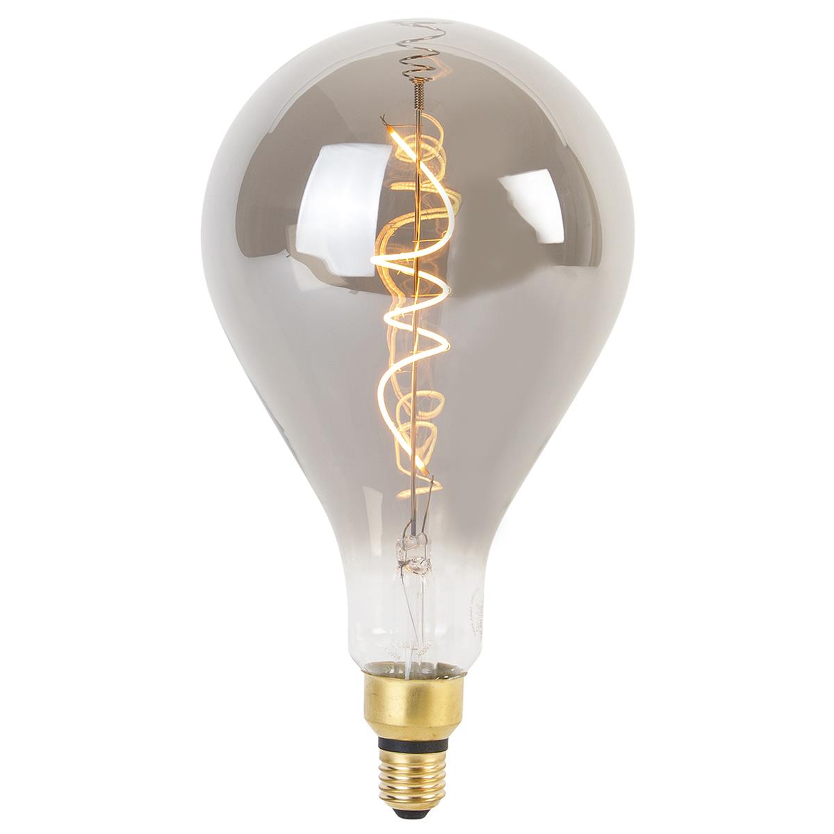 LUEDD E27 dimbare LED spiraal filament lamp A165 smoke 4W 120 lm kopen ...